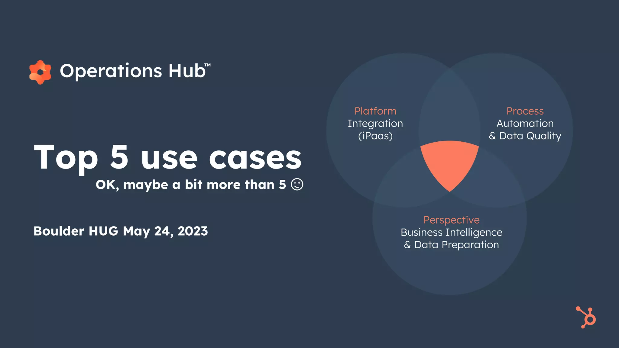 Boulder HubSpot User Group: Top 5 Use Cases for Operations Hub | PPT