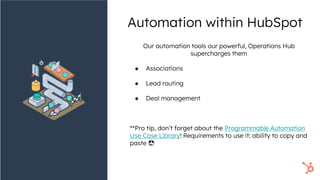 Boulder HubSpot User Group: Top 5 Use Cases for Operations Hub | PPT