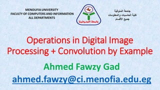 Operations in Digital Image Processing + Convolution by Example | PDF