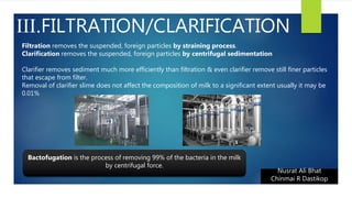 Operations in milk processing plant | PPTX