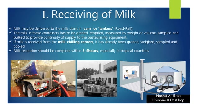 Operations in milk processing plant | PPTX | Chemistry | Science