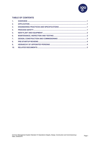 Operations integritydesignconstructioncommissioning | PDF
