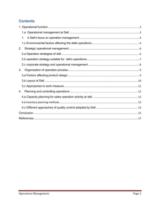 Operationsl management assignment | DOCX | Business Operations | Business