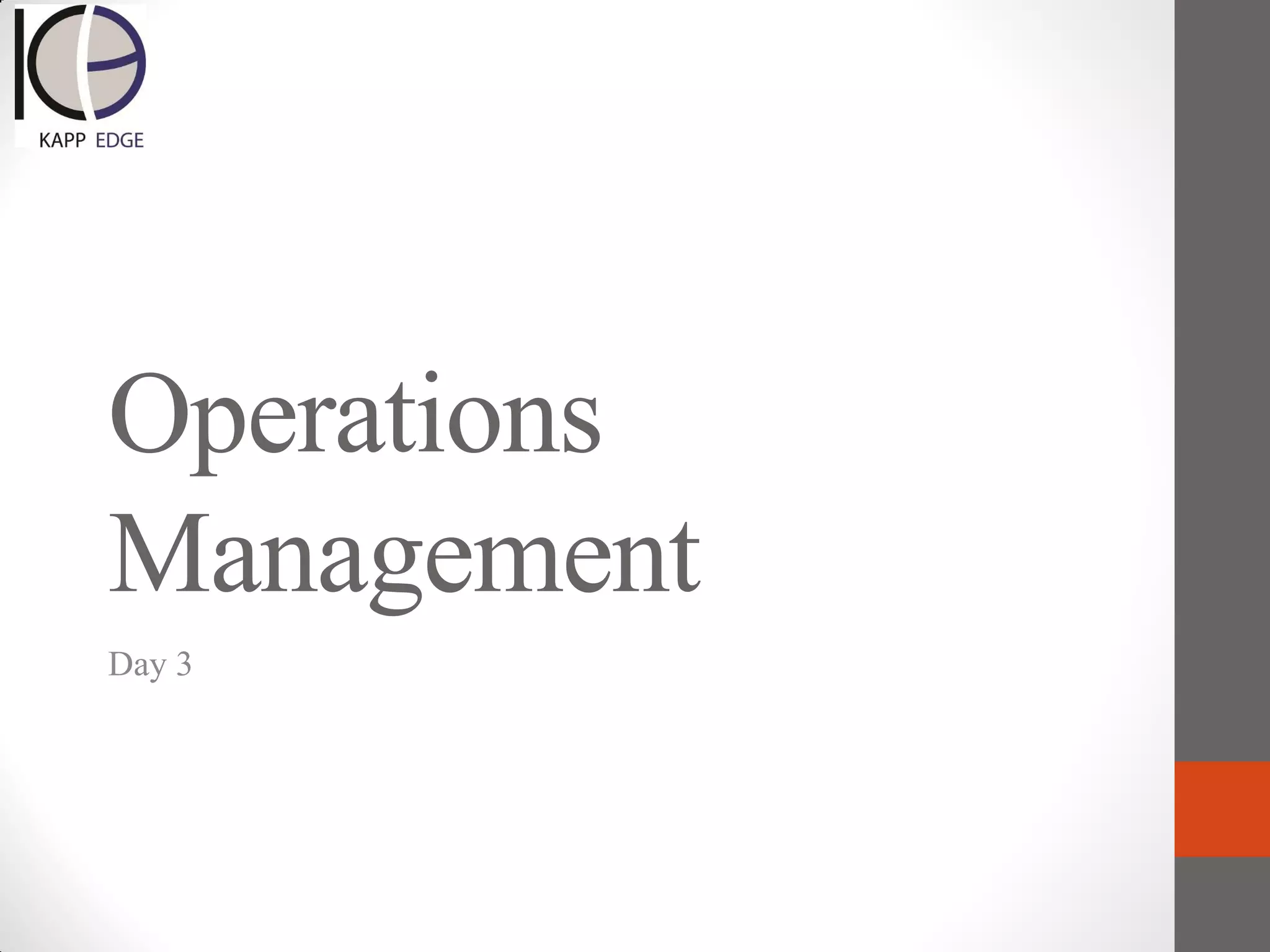 Operations management | PPT