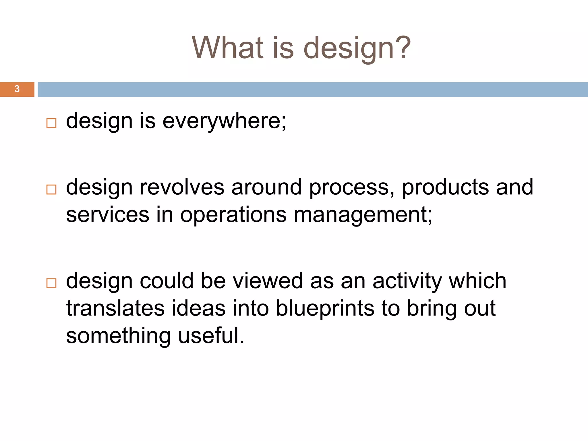 Operations management Design | PDF