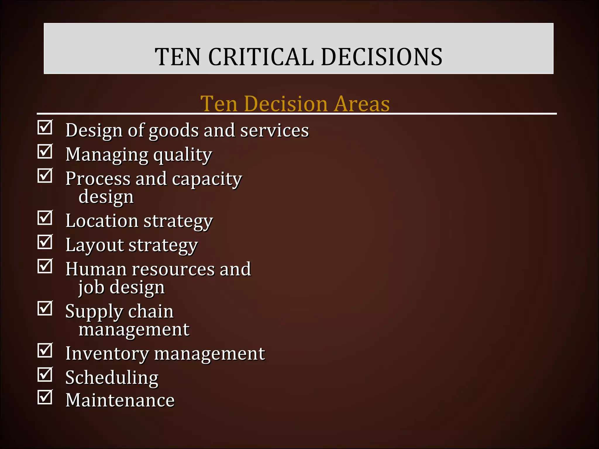 Operations management | PPT