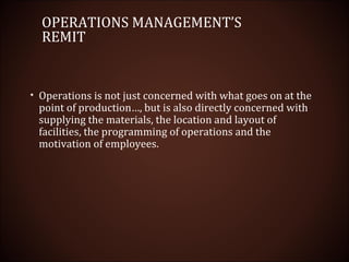 Operations management | PPT