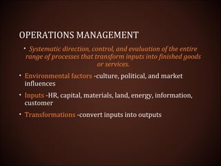 Operations management | PPT