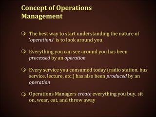 Operations management | PPT