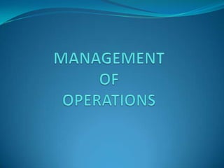 Operations management | PPTX