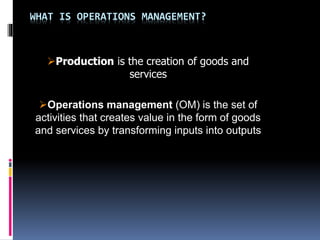 Operations management | PPT