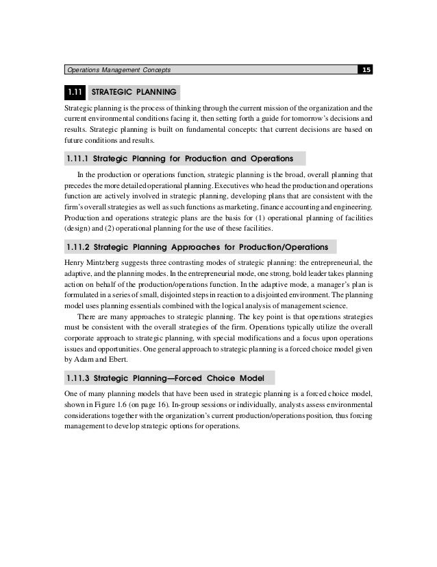 Operations management