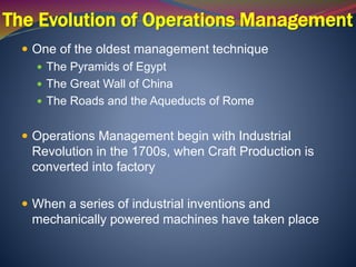 Operations management | PPTX