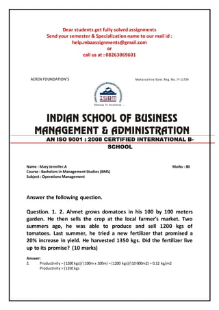 Operations management | PDF