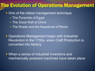 Operations management | PPTX