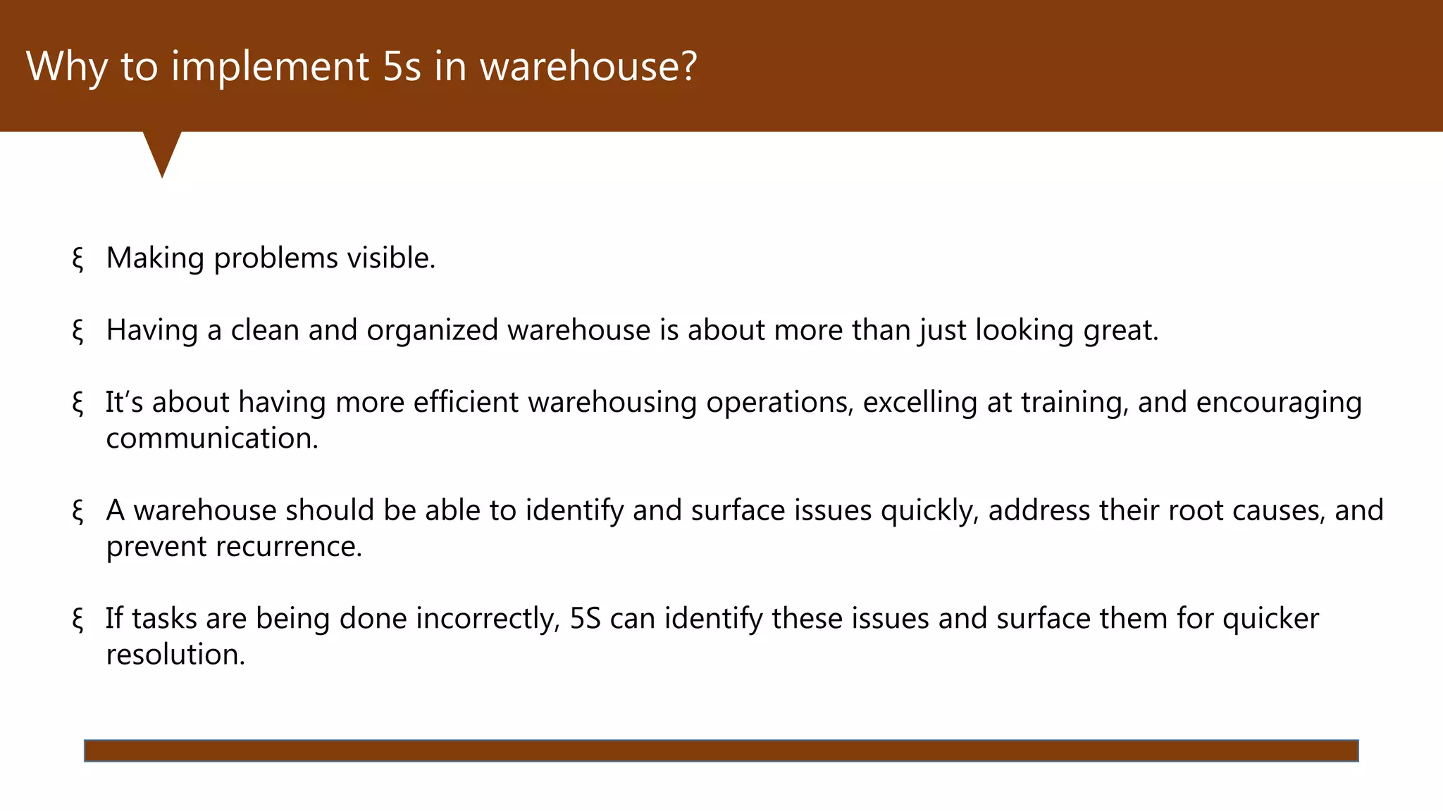 Application of 5S in a Warehouse by Supriya Basu | PPTX