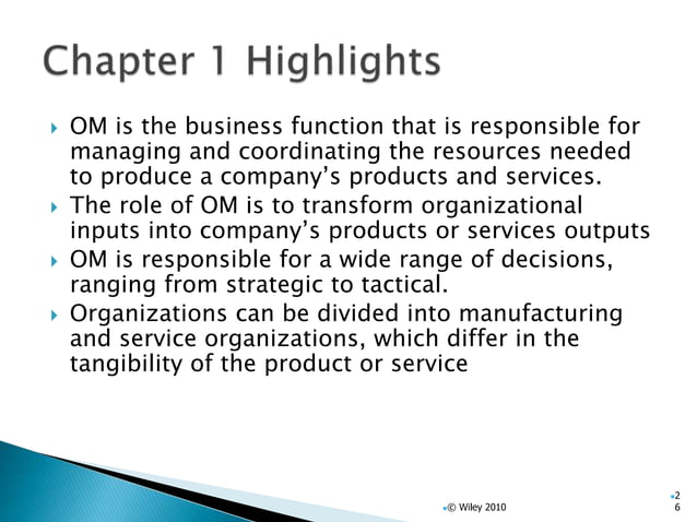Operations management Meaning , use , need | PPT