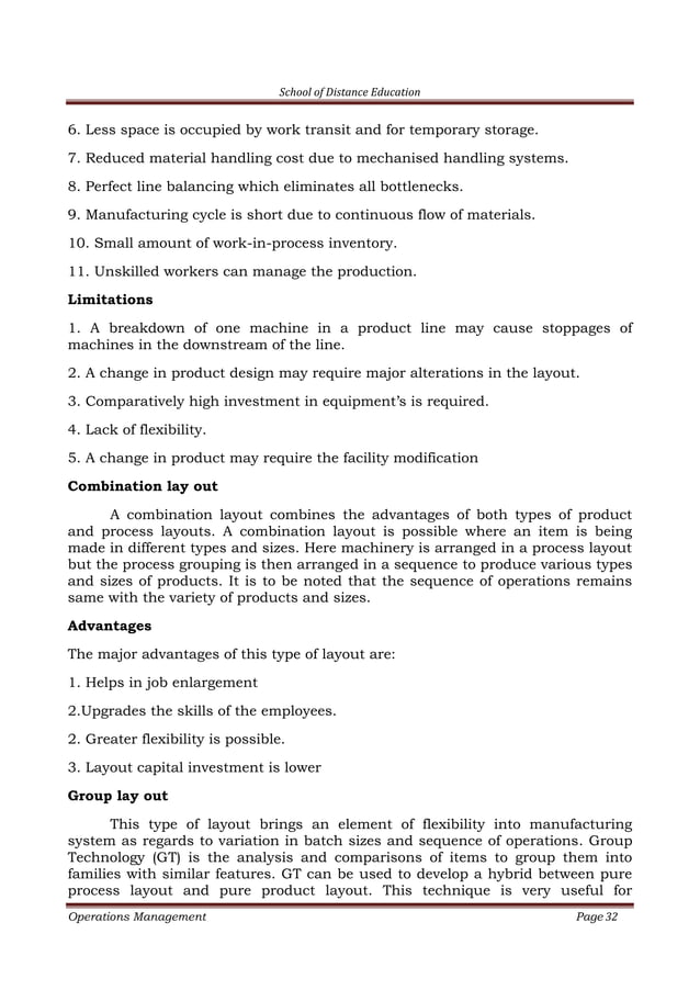 Operations management-bba calicut university notes | PDF ...