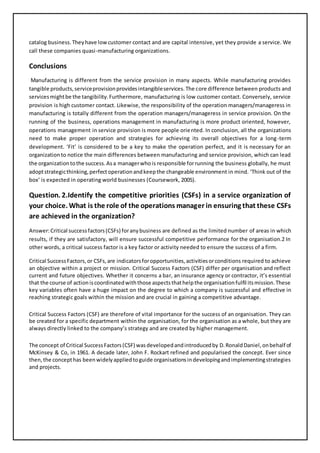 Operations management | PDF