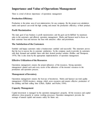 operations management.docx | Business Operations | Business