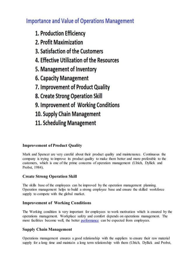 operations management.docx | Business Operations | Business