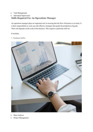 Operations Management: 4 Responsibilities, Functions & Types | Mr ...
