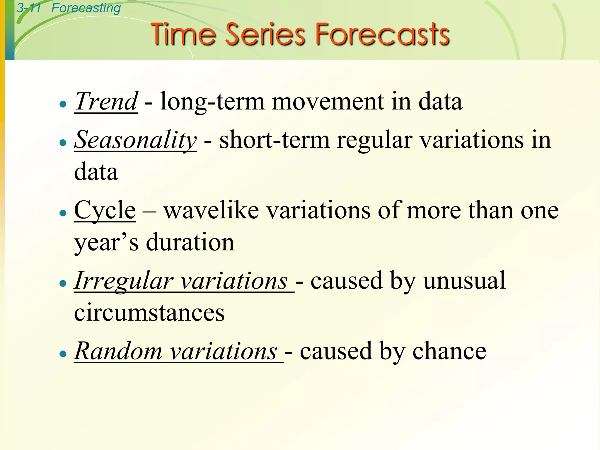 Operations management forecasting | PPTX