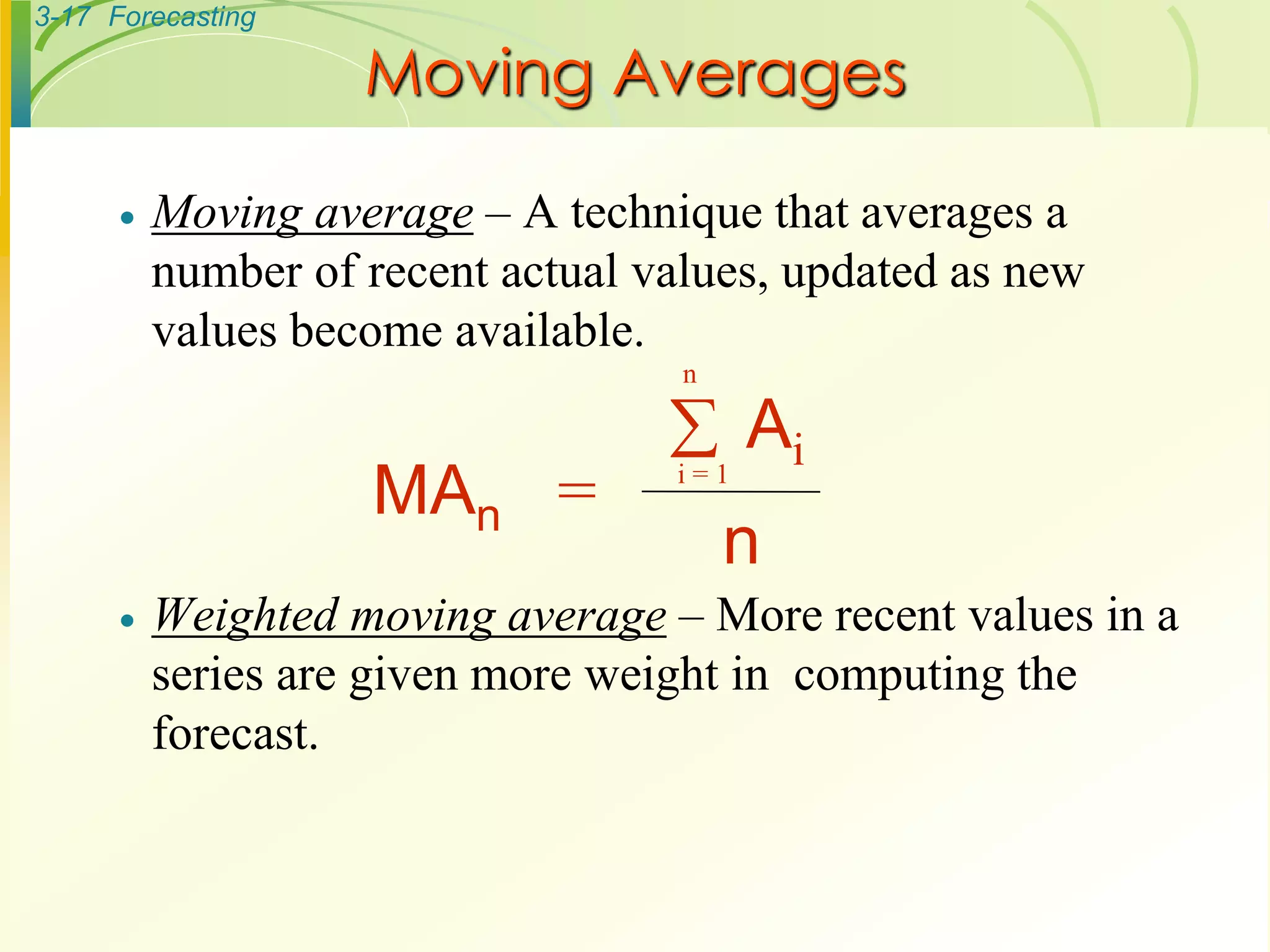 Operations management forecasting | PPTX