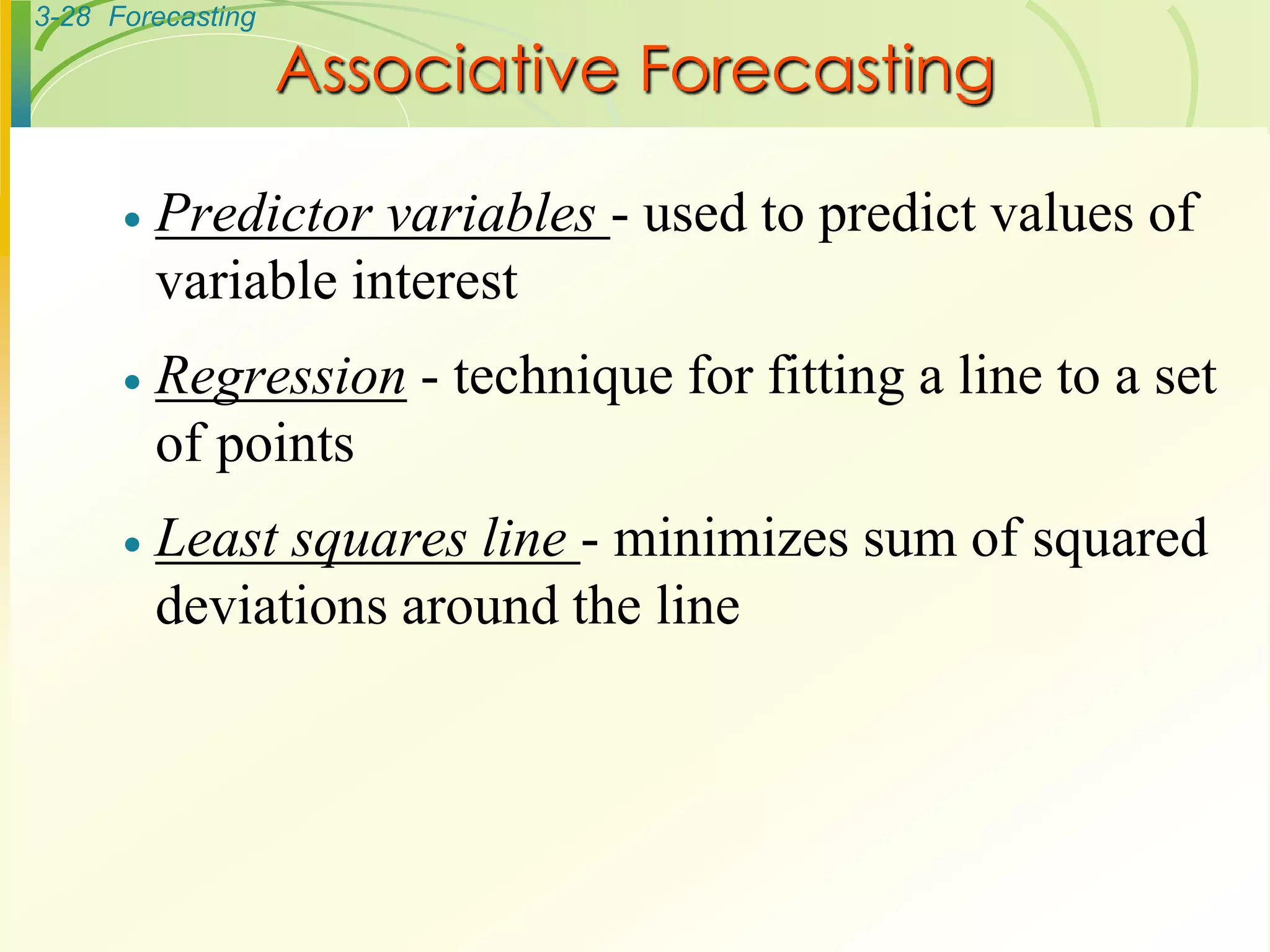 Operations management forecasting | PPTX