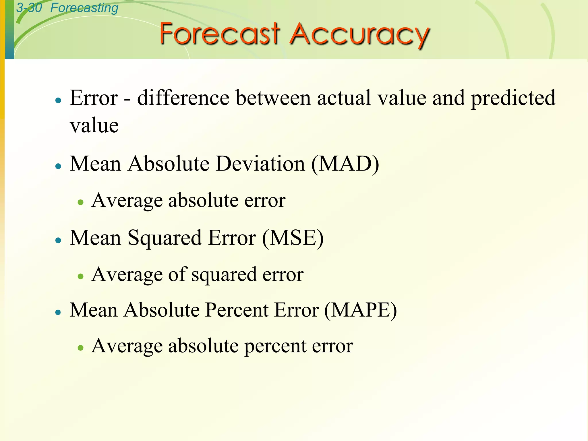 Operations management forecasting | PPTX