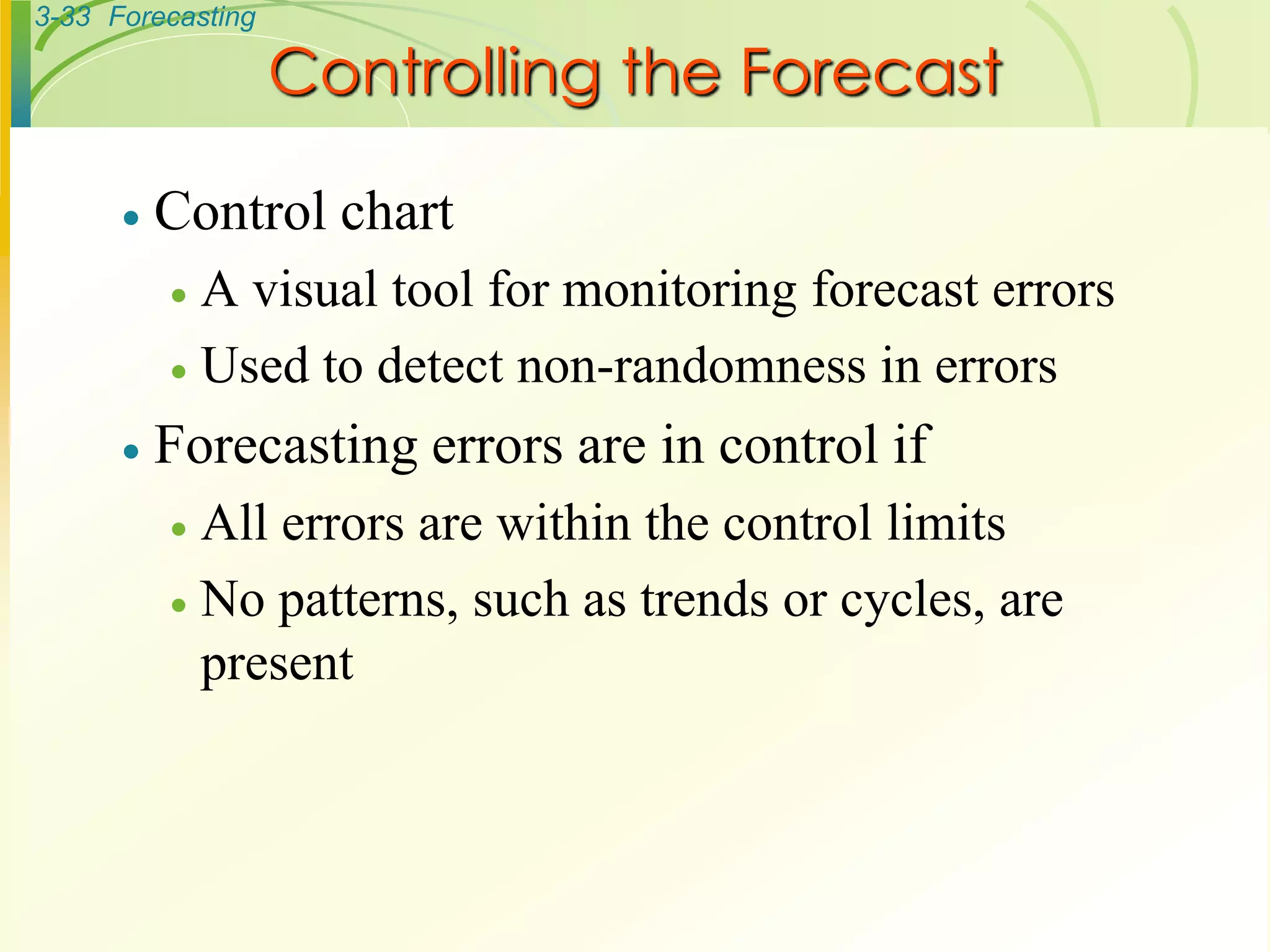 Operations management forecasting | PPTX