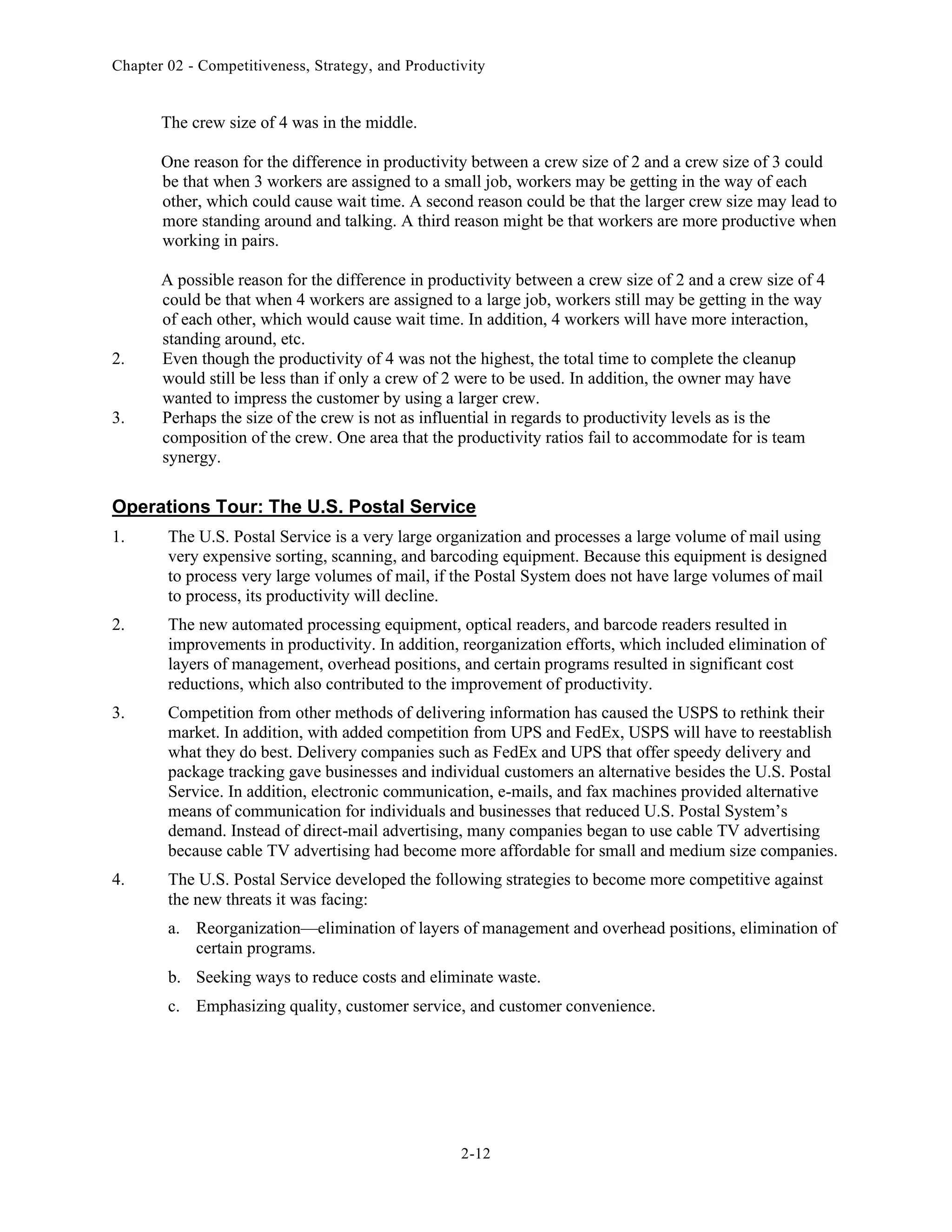 Solutions for Exercises in Operations Management, 13th Edition (William ...