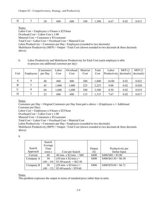 Solutions for Exercises in Operations Management, 13th Edition (William ...