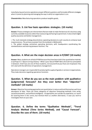 Operations management (2) | DOCX