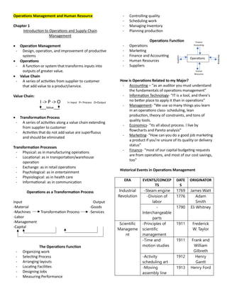 Operations Management and Human Resource.docx | Free Download