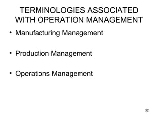 Operations management an overview | PPT