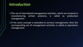 Operations management concepts | PPTX