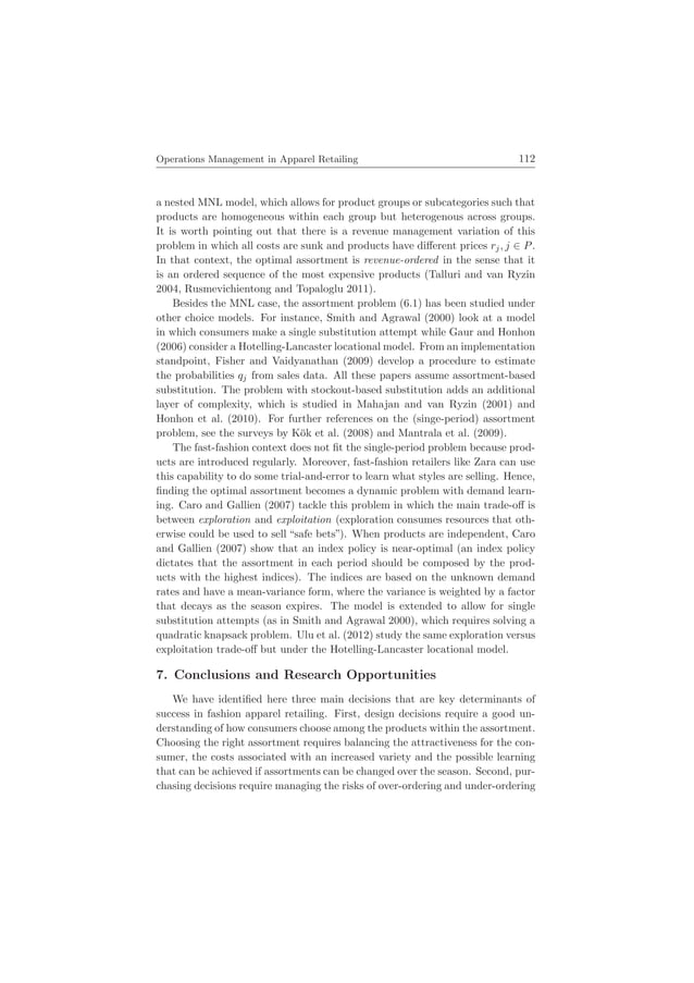 Operations management in apparel retailiing (ZARA) | PPT