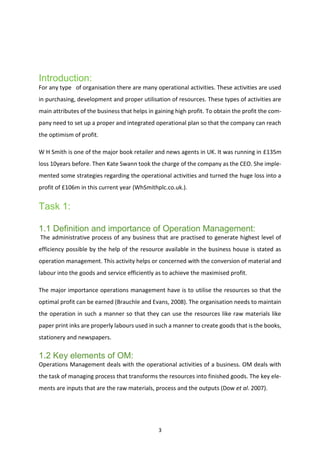 Operations management in business assignment sample | PDF | Business ...