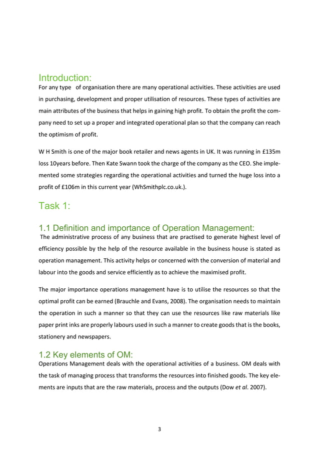 Operations management in business assignment sample | PDF | Business ...