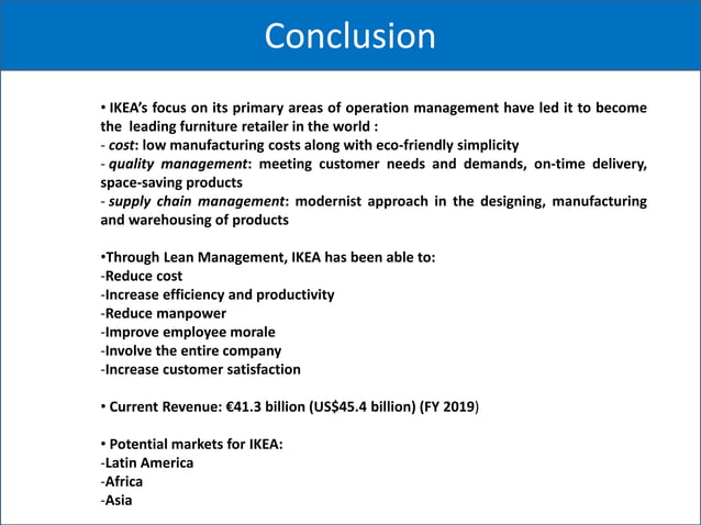 Operations management of IKEA | PPTX