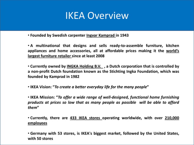 Operations management of IKEA | PPTX