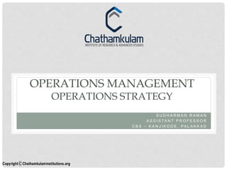 Operations management module 1 ( calicut university ) | PPTX
