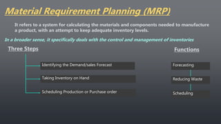 Operations management mrp | PPTX