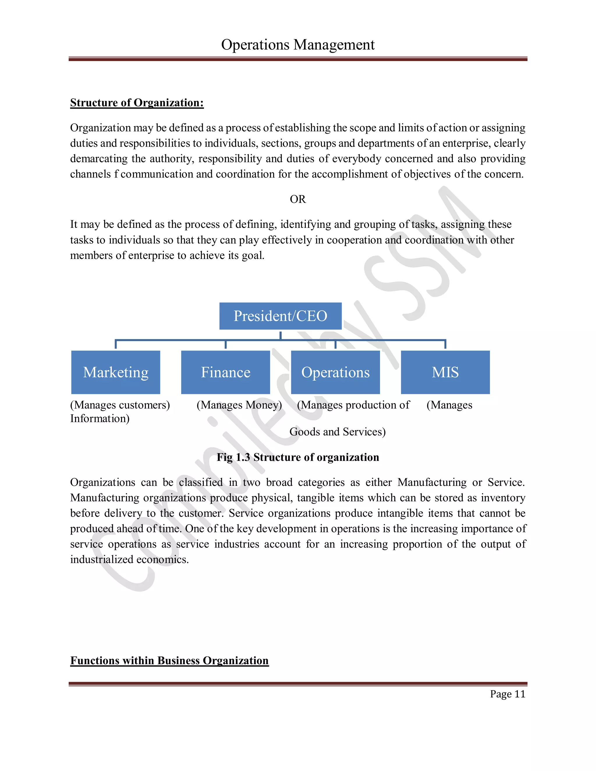 Operations management notes | PDF