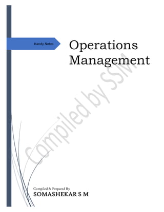 Operations management notes | PDF