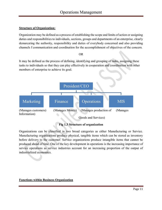 Operations management notes | PDF