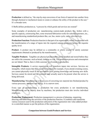 Operations management notes | PDF