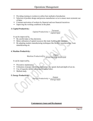 Operations management notes | PDF