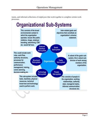 Operations management notes | PDF